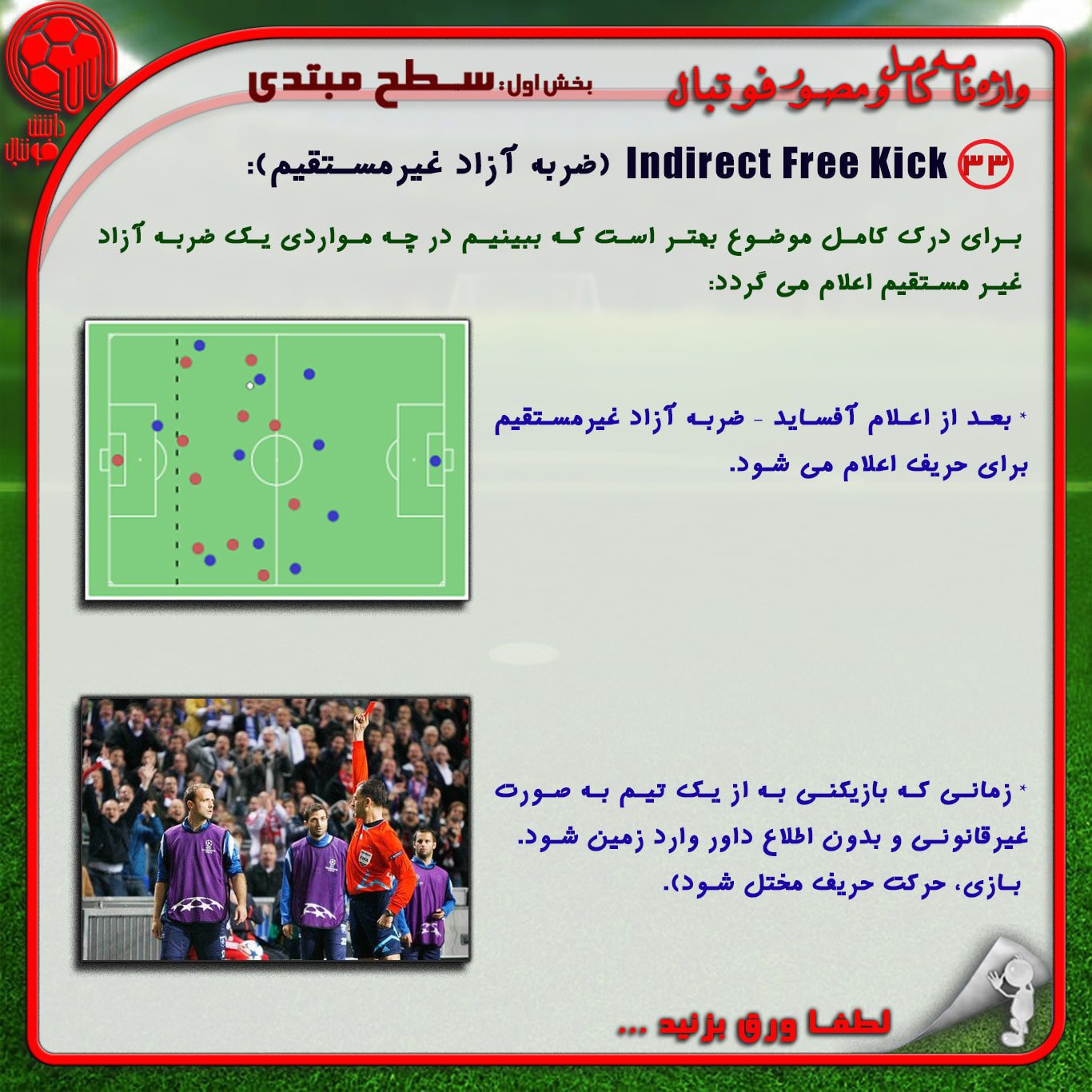 ضربه آزاد غیر مستقیم در فوتبال | همه چیز درباره قوانین ضربات آزاد ...